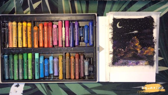 油画棒|教你画不一样的星空