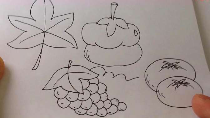 一年级画秋天简笔画,很简单的教程,一起学起来