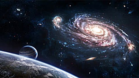 宇宙3D图像视频, 每一个小点就是一个星系