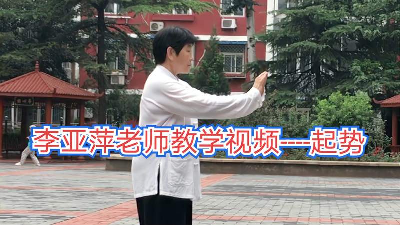 起势,李亚萍老师演练并讲解,教学视频。