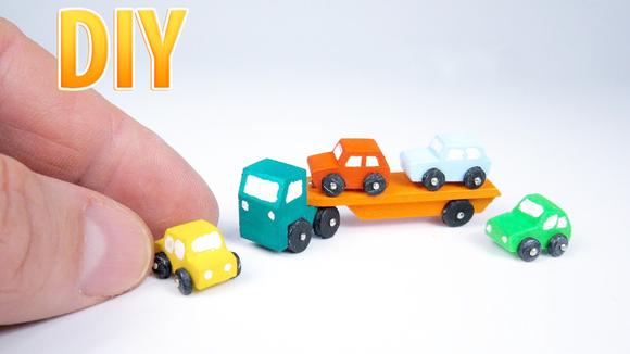 教你自制迷你小汽车,简单几步就做好,创意手工DIY视频教程