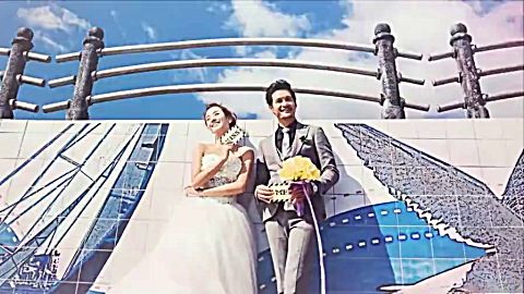 唯美婚庆婚礼婚纱照片MV电子相册视频制作 会声会影X8X9模板素材