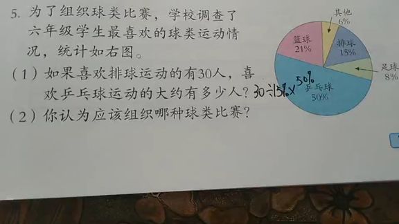 六年级数学扇形统计图易考题讲解