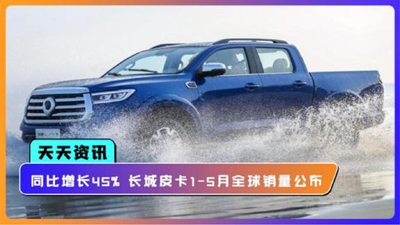 【天天资讯】同比增长45%,长城皮卡1-5月全球销量公布