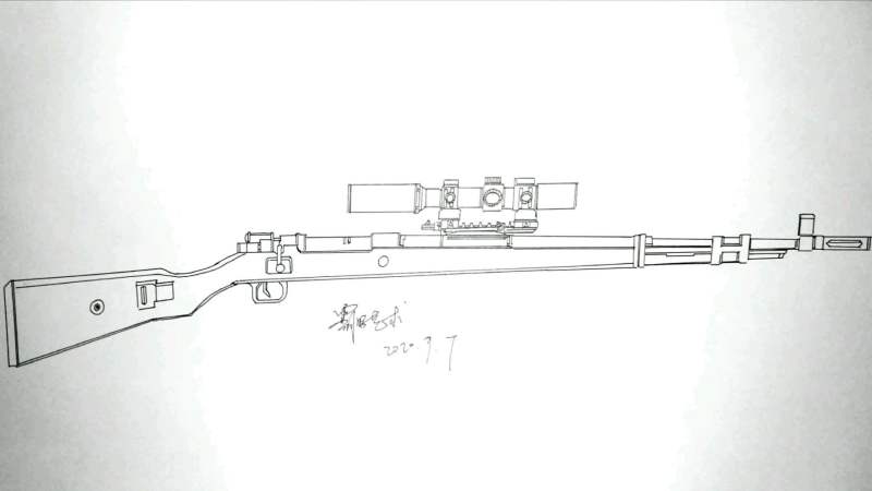 和平精英军备库枪械手绘全解析,爆红网络的Kar98K狙击步枪