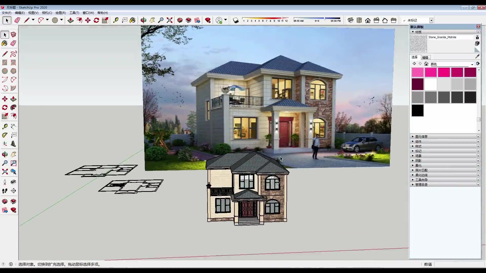 简欧别墅模型制作全过程~看完我和我的小伙伴都惊呆了