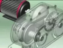 混合动力摩托车的无级变速器,3D动画演示运行原理!