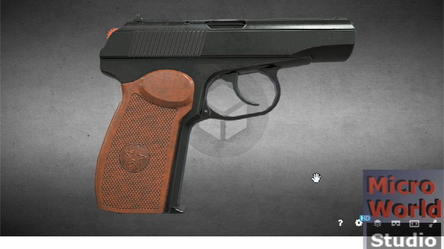 3D建模 3D打印 中国59式手枪 道具模型枪 微观世界工作室
