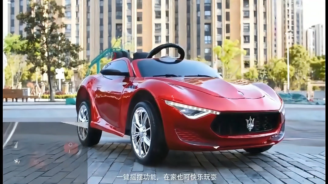 儿童充电电动车四轮汽车男女小孩带遥控玩具车可坐人摇摆童车展示