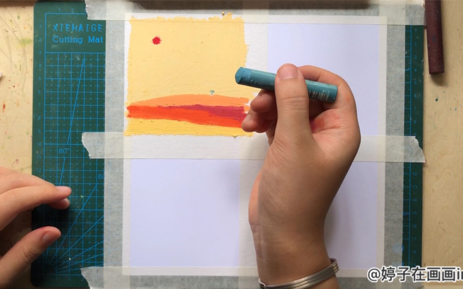 【常速版油画棒】适合新手的超简单风景画