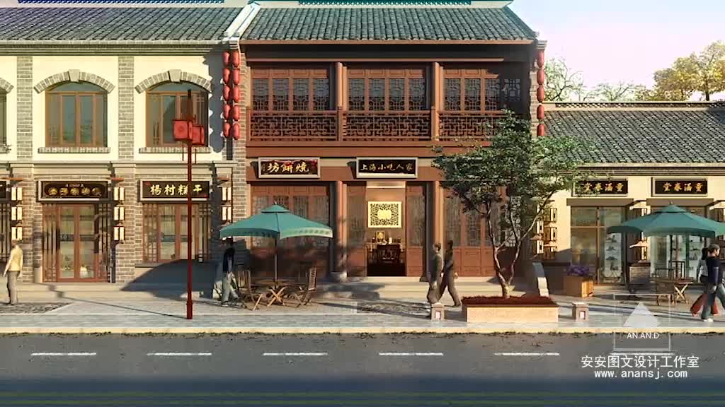 古建筑三维浏览动画制作-安安设计