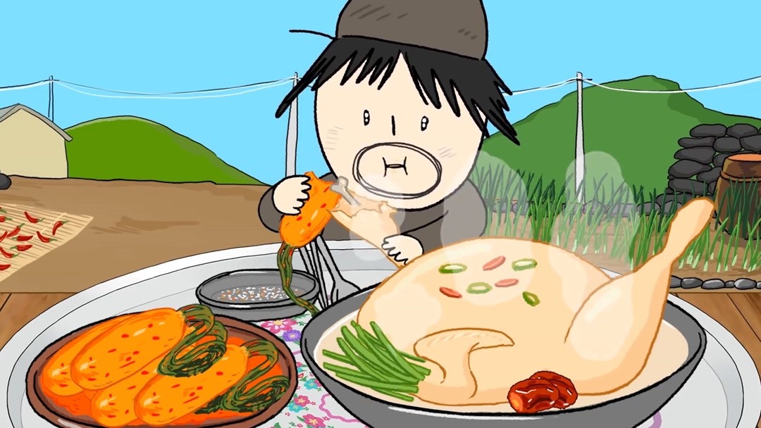 美食动画:奶奶炖鸡汤招待大叔,大叔:这是真的这不是梦