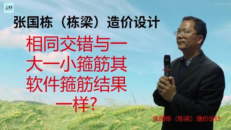 张国栋(栋梁)造价设计:相同交错与一大一小箍筋其软件箍筋结果一样