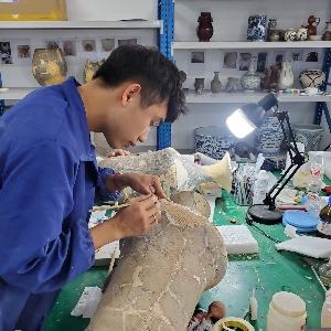 白富钢瓷器修复似大海 