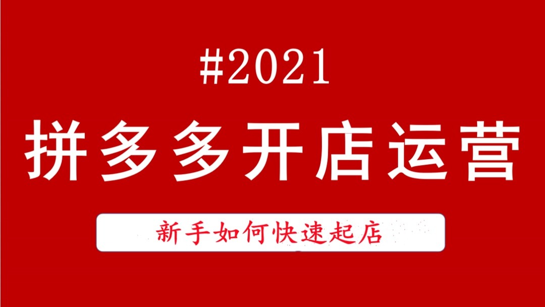 拼多多新手教程新手从入门到精通运营视频课程 总结篇
