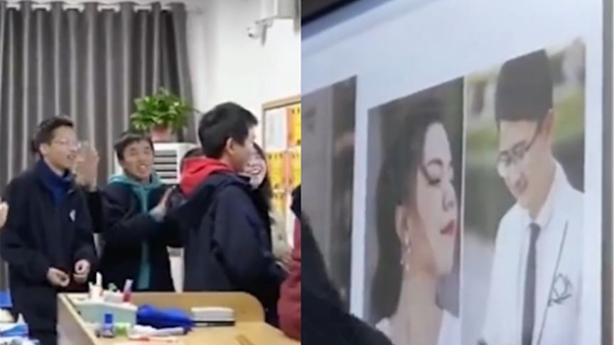 学生帮老师拷贝课间,无意间打开某个文件夹,看到内容后全班沸腾
