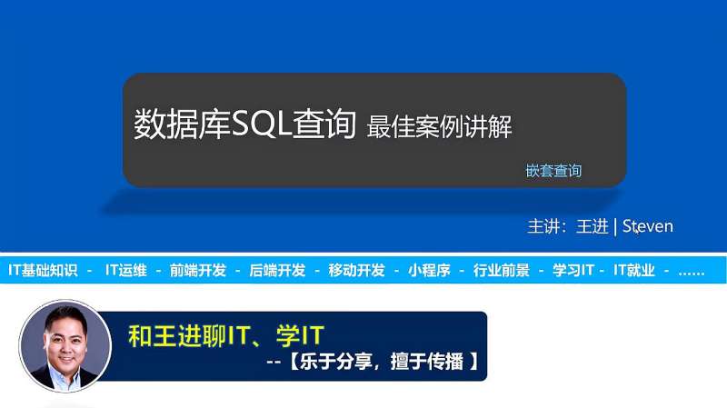 数据库SQL查询最佳案例讲解,嵌套查询应用案例