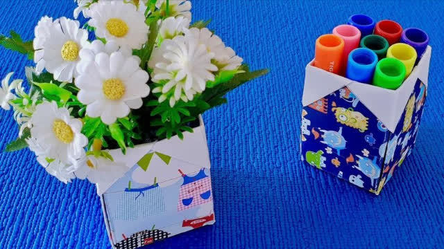 这款折纸笔筒非常实用,用来装笔实在太完美了!