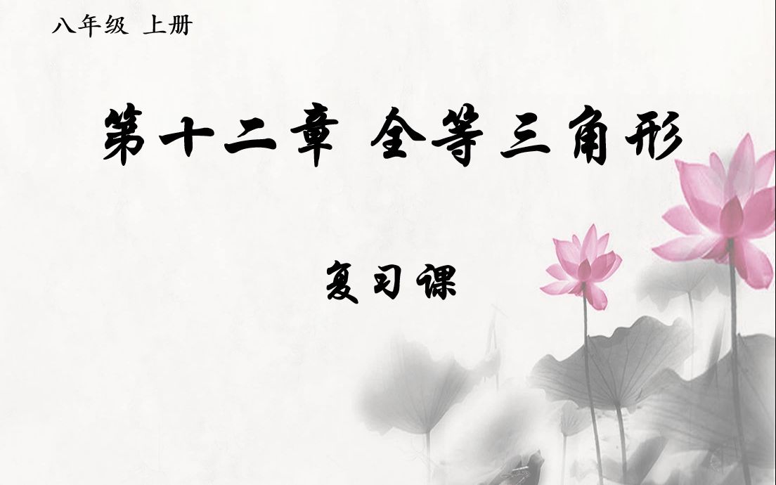 第十二章全等三角形复习课