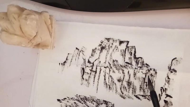 简单的一幅太行山山水画,可以放松一下心情