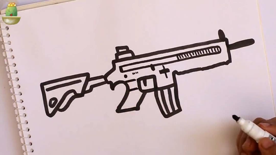 儿童画画教学-如何从24号变为M416机枪?