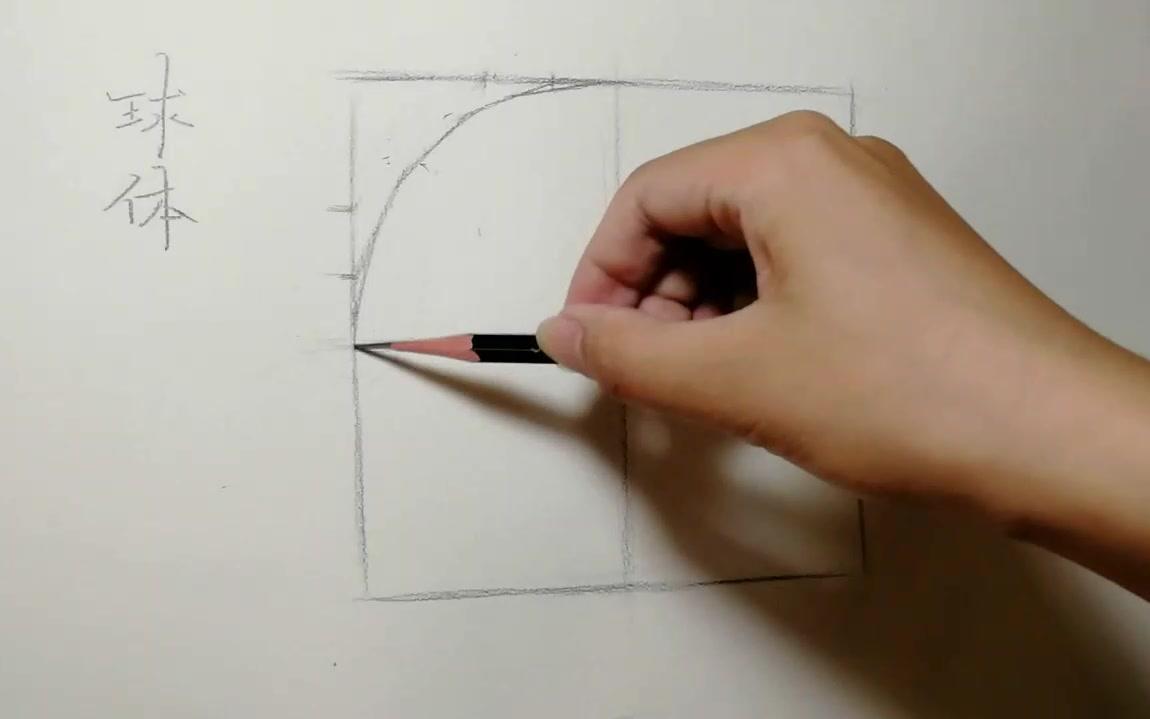 素描几何体:素描入门知识第六节素描石膏体球体教学,简单易学