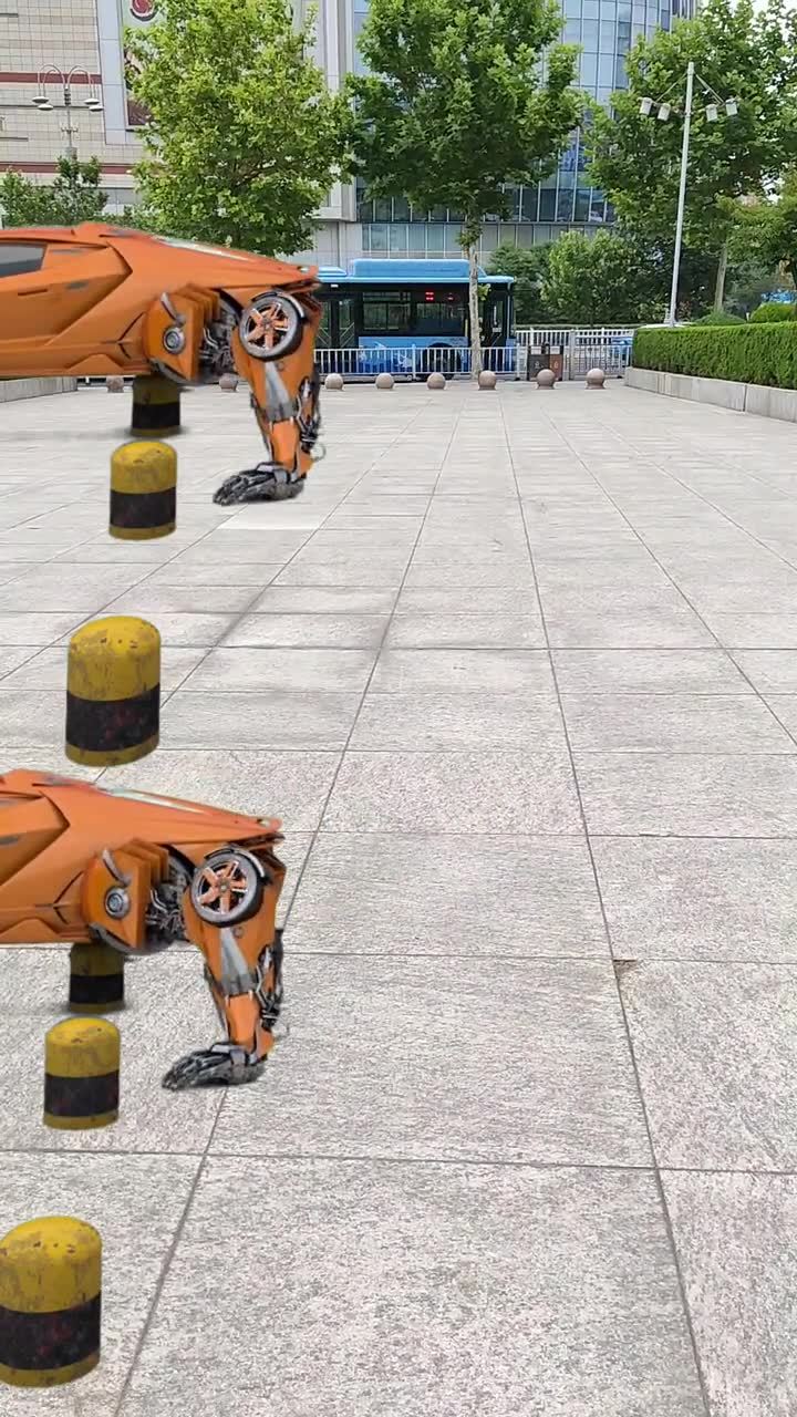 变形汽车,遇到障碍怎么办,爬过去。