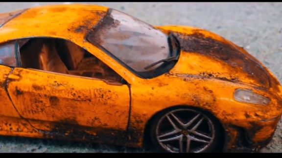 法拉利F430模型车修复,不得不说大神的技术就是好