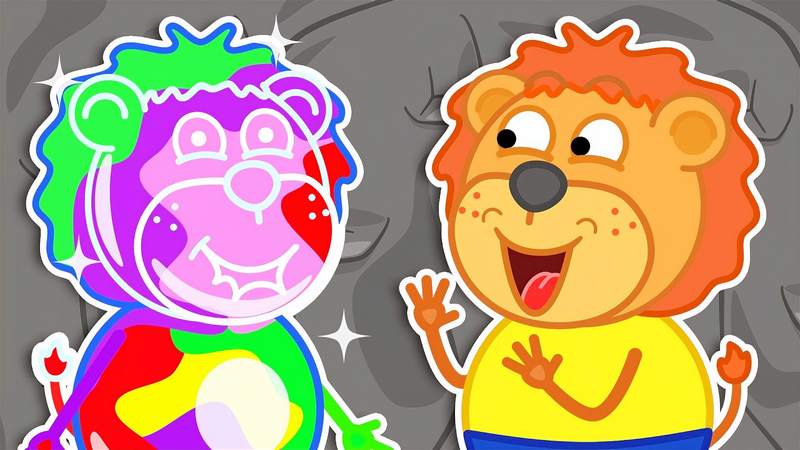 小狮子动画:用果汁制作彩虹狮子模型,最后的成果令人惊叹!