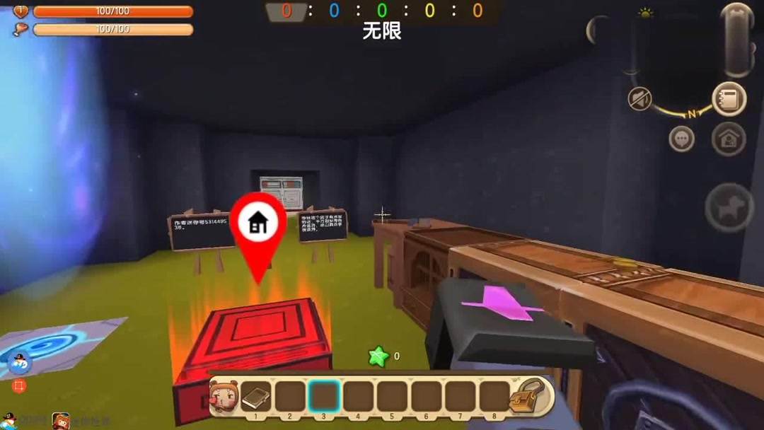 迷你世界游戏版《三只小猪》聪明猪老三用基岩盖房子,根本挖不动