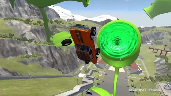 模拟汽车:汽车飞驰而过,豌豆射手瞬间展开血盆大口