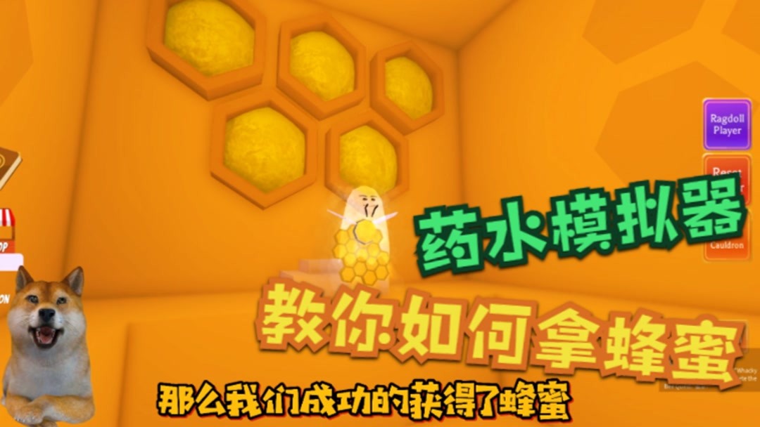 Roblox巫师药水模拟器:喝下蜜蜂药水变成蜜蜂!潜入蜂巢骗蜂蜜!