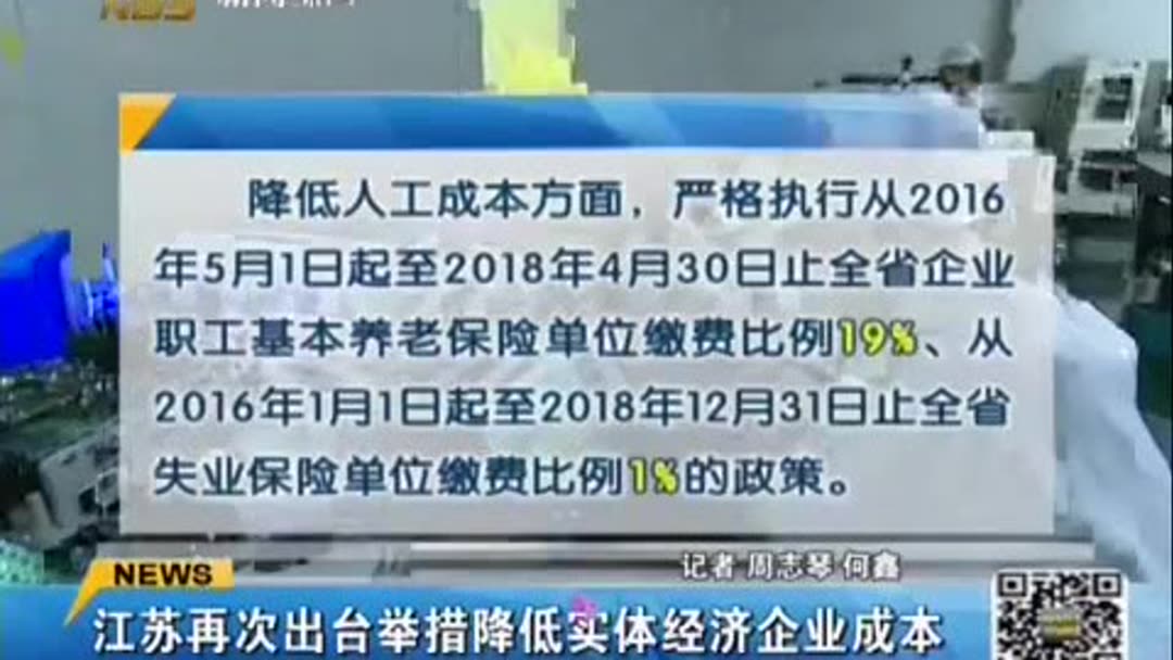 [直播南京]江苏再次出台举措降低实体经济企业成本