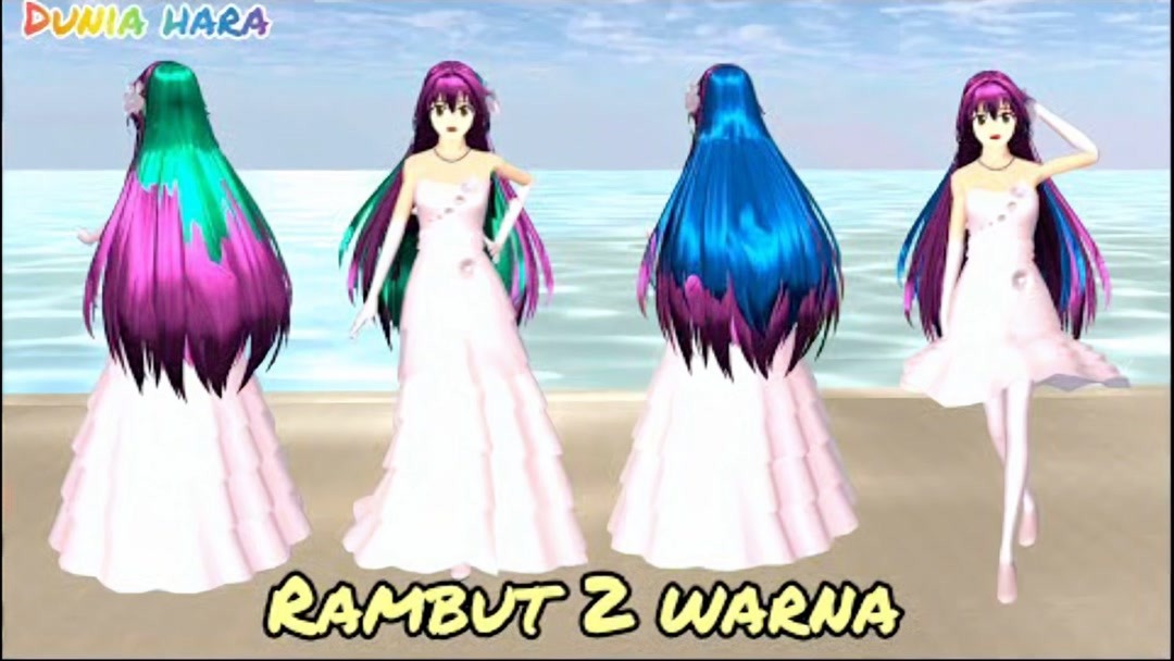 樱花校园模拟器:拥有双层发色的头发能成为这条街最美的娃