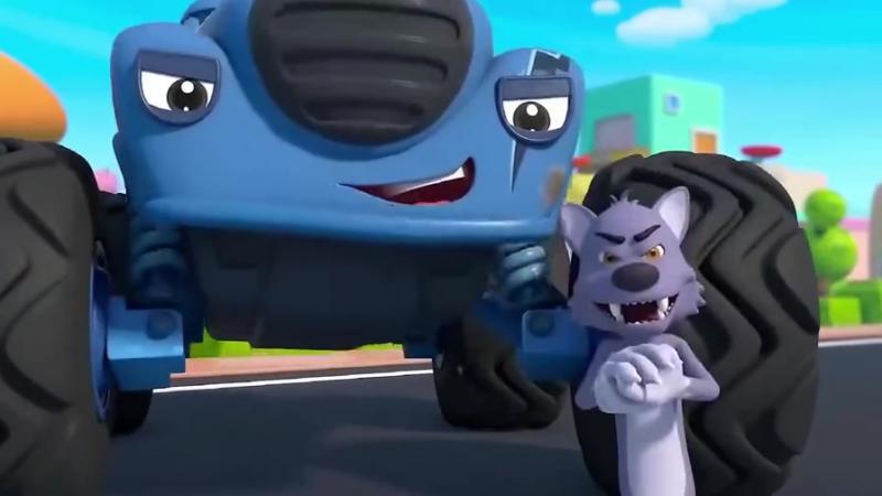 宝宝巴士动画第1季:大灰狼和捣蛋车在路上捣乱,快抓住他们!