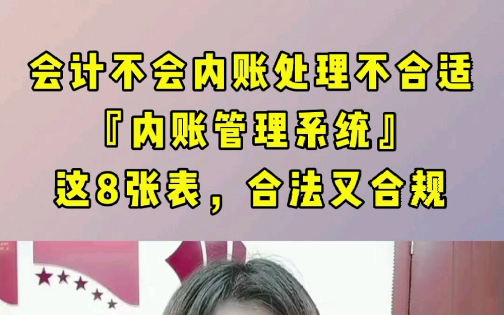 会计专业处理内账,用内账管理系统,这8张表,合法又合规~
