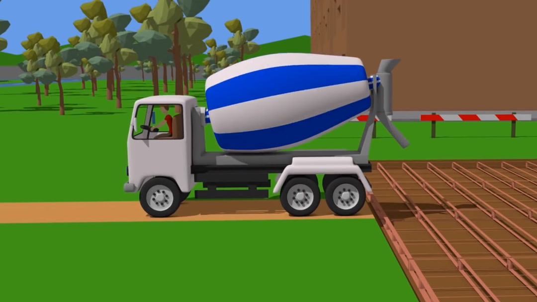 挖掘机施工动画 第9集 配合作业建造商店