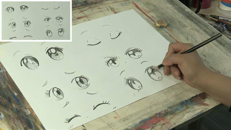 动漫课程教你画眼睛的动态,画时代美术