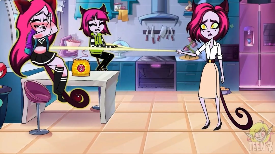 高中生动画:妈妈只喜欢独特的,对待俩姐妹差距有点大!