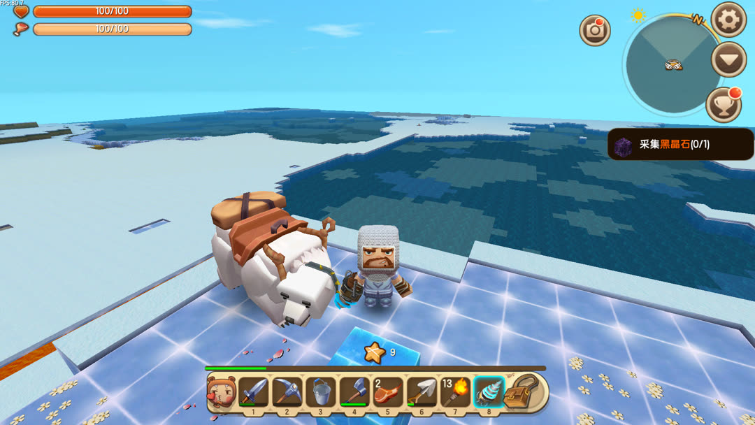 迷你世界:挖矿基本操作打造银色盔甲