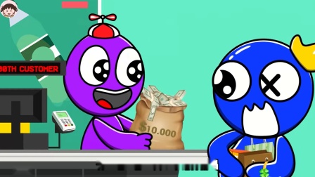 彩虹朋友:蓝朋友捡到幸运戒指,逛超市中奖过马路不被撞,太幸运