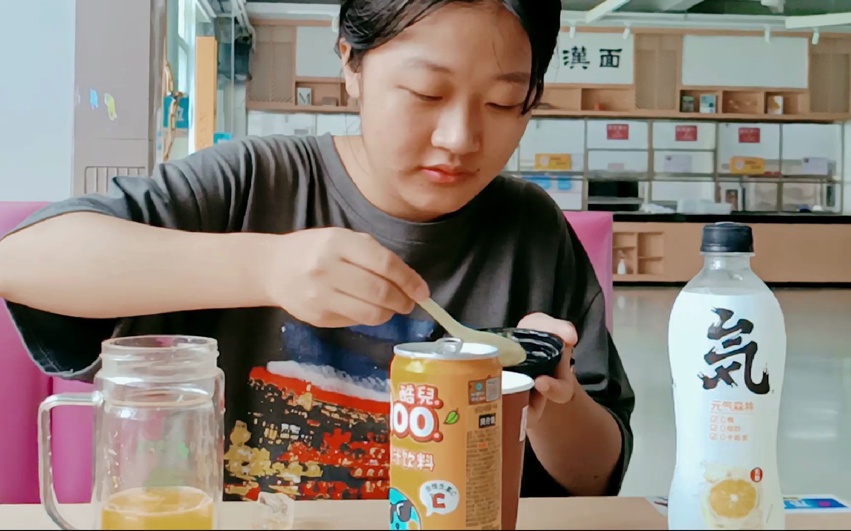 学生党/自制瑞幸的橘金气泡美式/校园生活