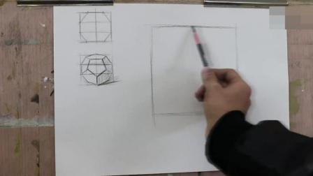 零基础素描几何体组合深度讲解, 如何画石膏组合体写生视频教程