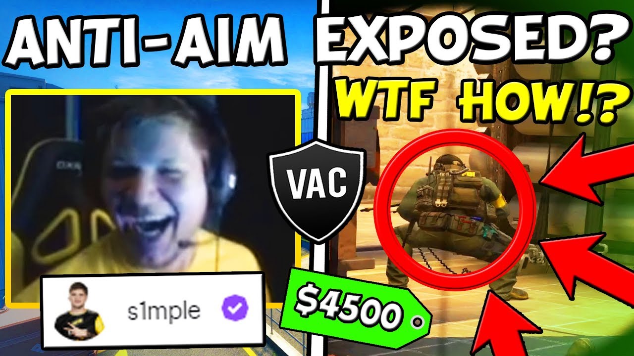 【CSGO】反瞄准挂直播暴露了!? S1MPLE大狙怪物! Twitch片段
