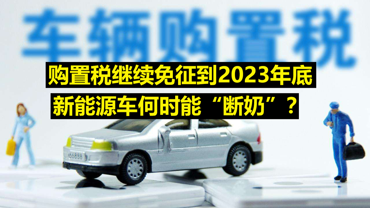 购置税继续免征到2023年底,新能源车何时能断奶?