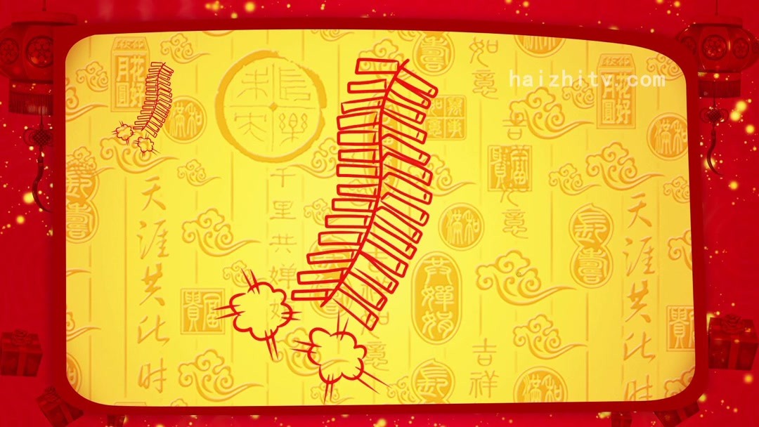 春节简笔画教程,如何画春节鞭炮,海知节日简笔画大全