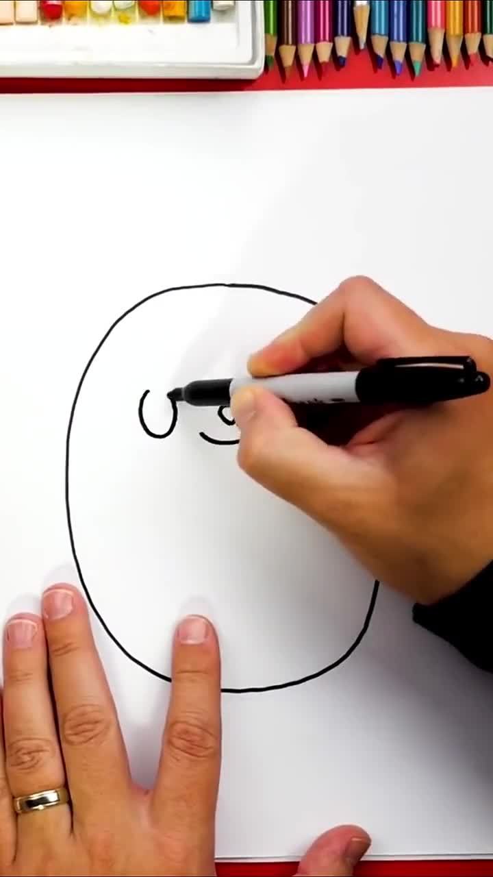 冰墩墩简笔画