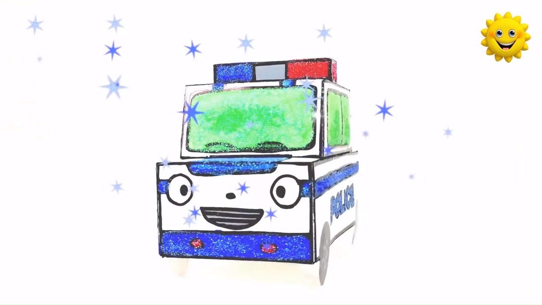 DIY手工制作3D警车模型