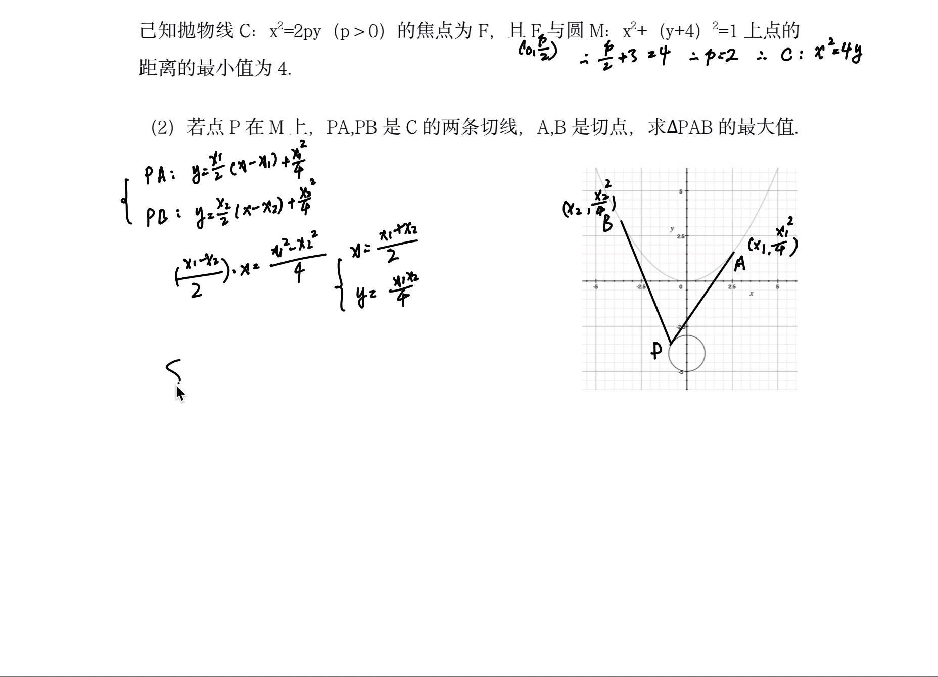 2021高考数学全国乙卷理科解析几何