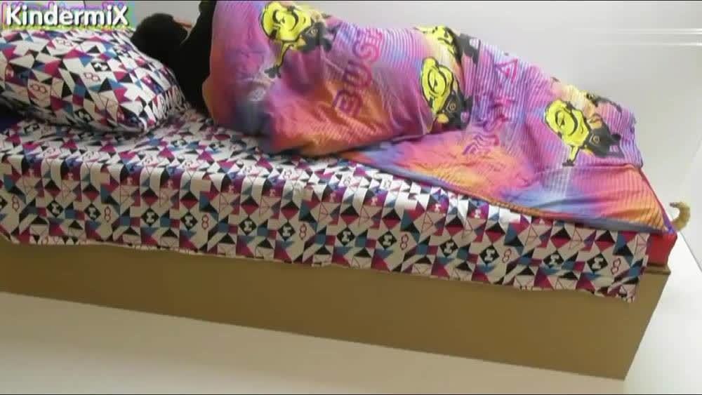 用纸板自制了一张床,只有我一个人担心睡塌吗?